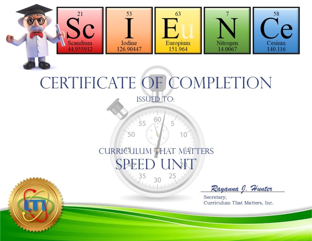 Speed - Curriculum That Matters